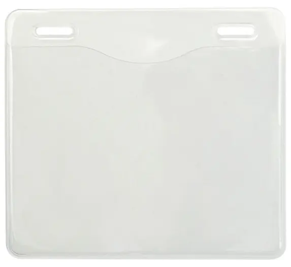 Clear Vinyl Badge Holder with 2 Slot Holes