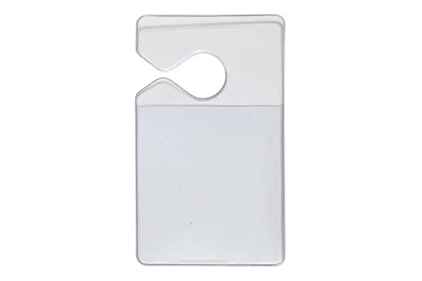 Clear Vertical Hang Tag Holder | Vinyl Card Holders
