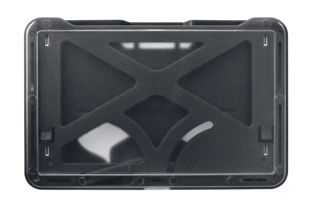 B-Holder Metallic Blue 3-Card Rigid Plastic Horizontal Holder