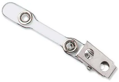 2-Hole Strap Clip | Clear Vinyl Strap Clips