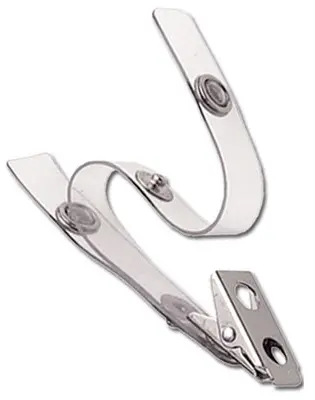 Clear Vinyl Strap Clip with 2-Hole NPS Clip & Double Straps