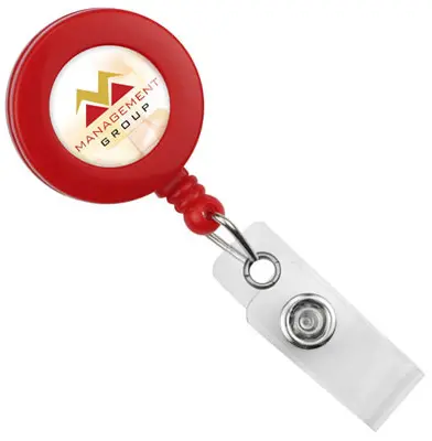 Round Badge Reel With Strap And Swivel Clip