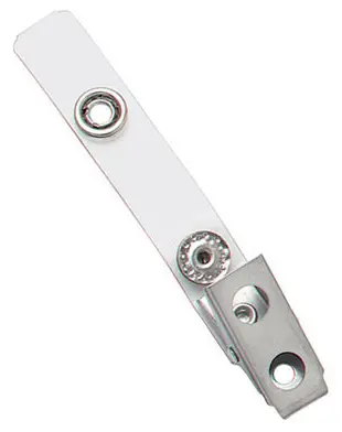 Clear Vinyl Strap Clip with 2-Hole Stainless Steel Clip 2105