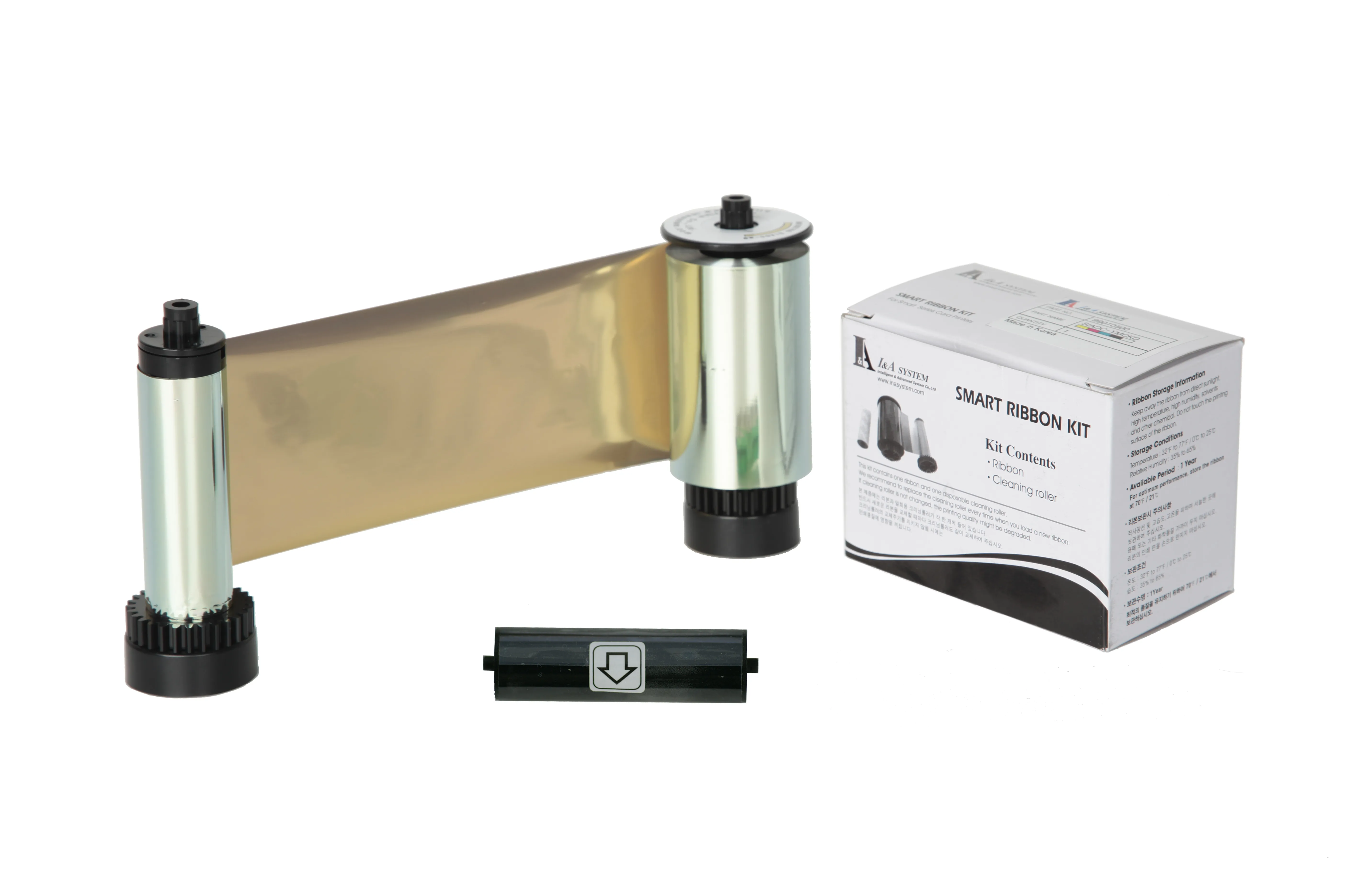 IDP MS Resin metallic silver ribbon with the disposable cleaning roller ...