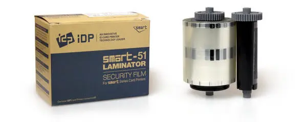 IDP Smart 51 Clear Patch Type Laminate Film - 250 cards/roll