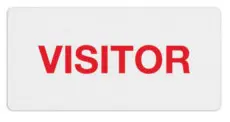 Timetoken Expiring FRONTpart Pre-Printed "Visitor" (Red)